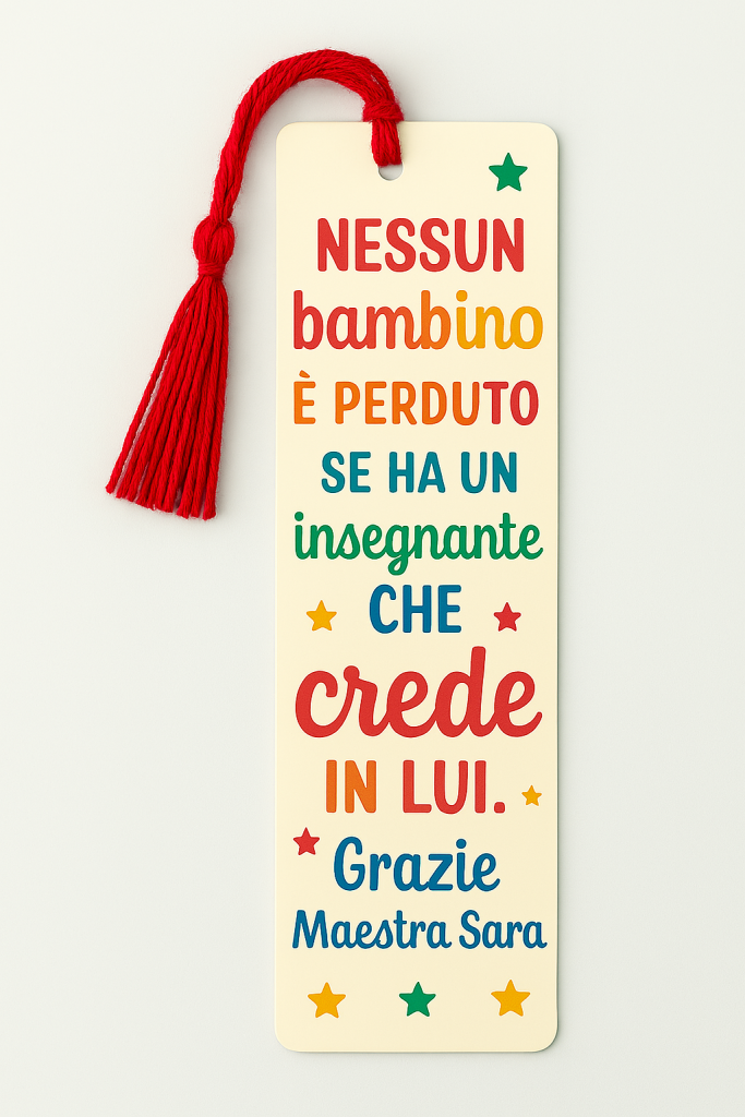 Segnalibro - Grazie Maestra